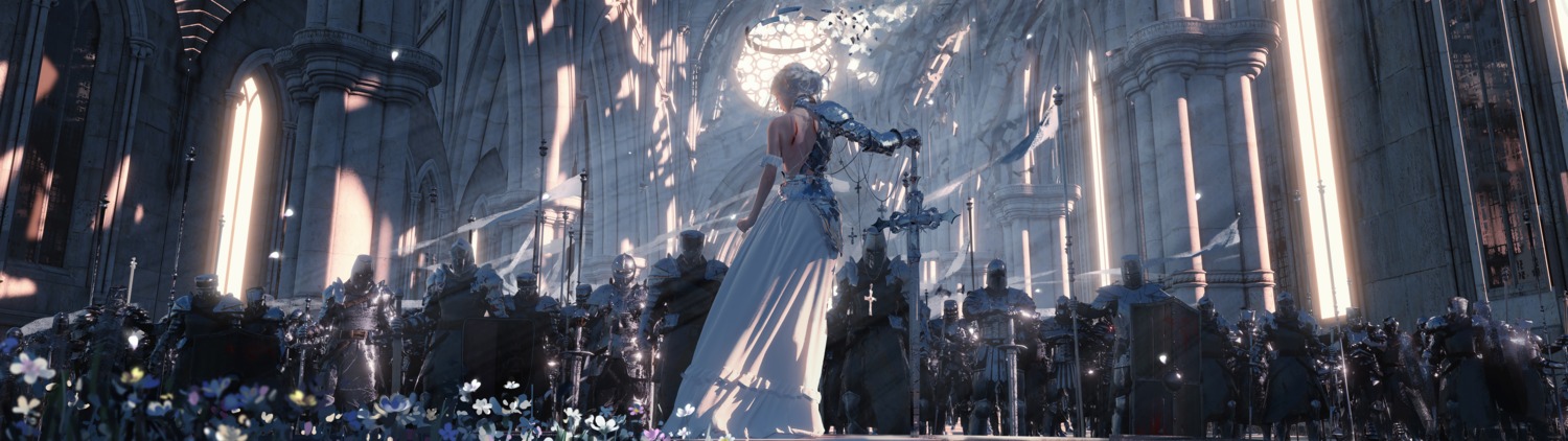 wlop armor landscape no bra sword tattoo | #1159540 | yande.re